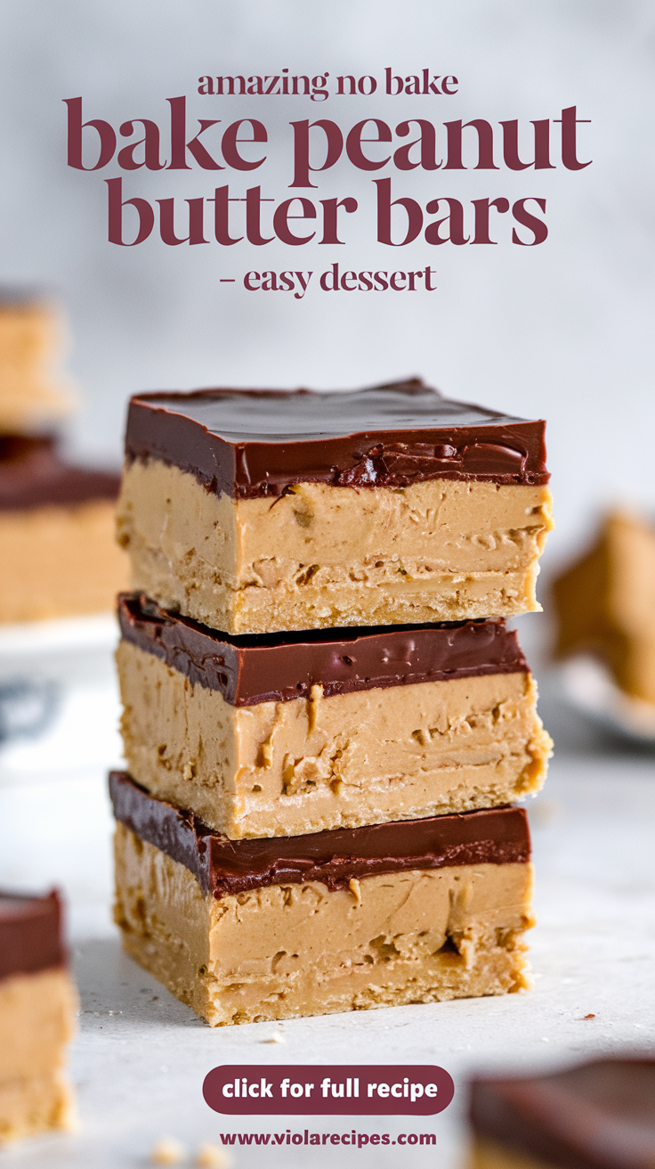 No-Bake Peanut Butter Bars Recipe – Easy & Irresistible!