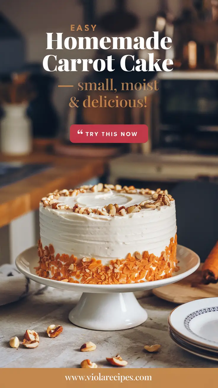 Easy Small Carrot Cake Recipe With Cream Cheese Frosting