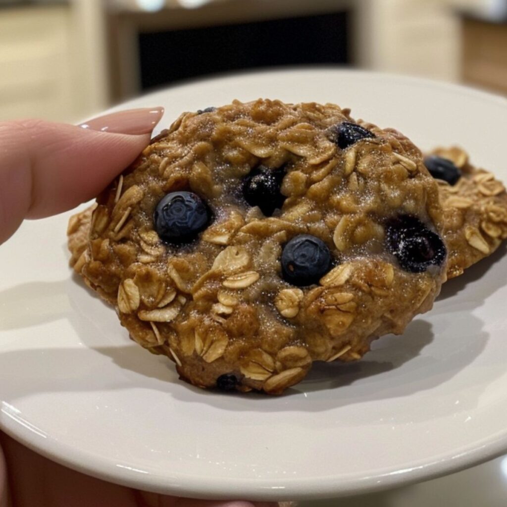 Healthy Banana Blueberry Oatmeal Breakfast Cookie - 20 min!