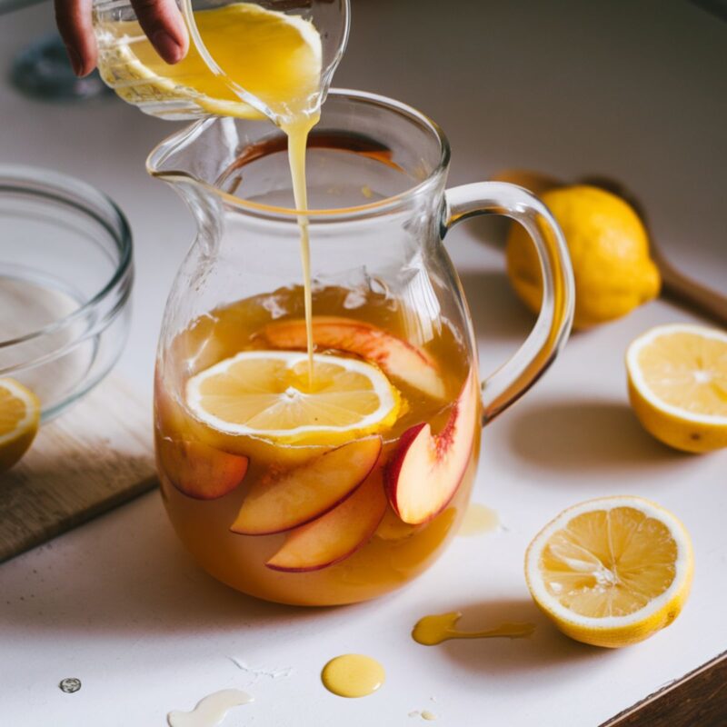 Easy Iced Peach Green Tea Lemonade – Refreshing Summer Drink