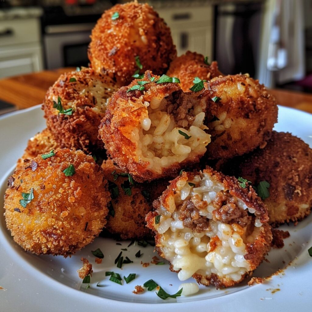 4-Step Arancini: Easy Italian Rice Balls with Meat