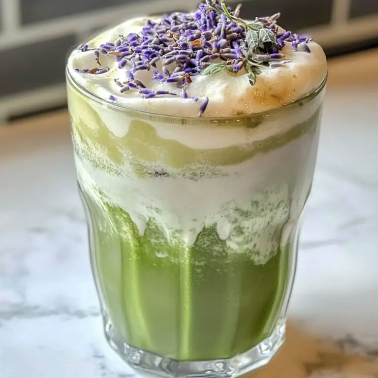 Iced Lavender Cream Oatmilk Matcha - Quick Calming Recipe