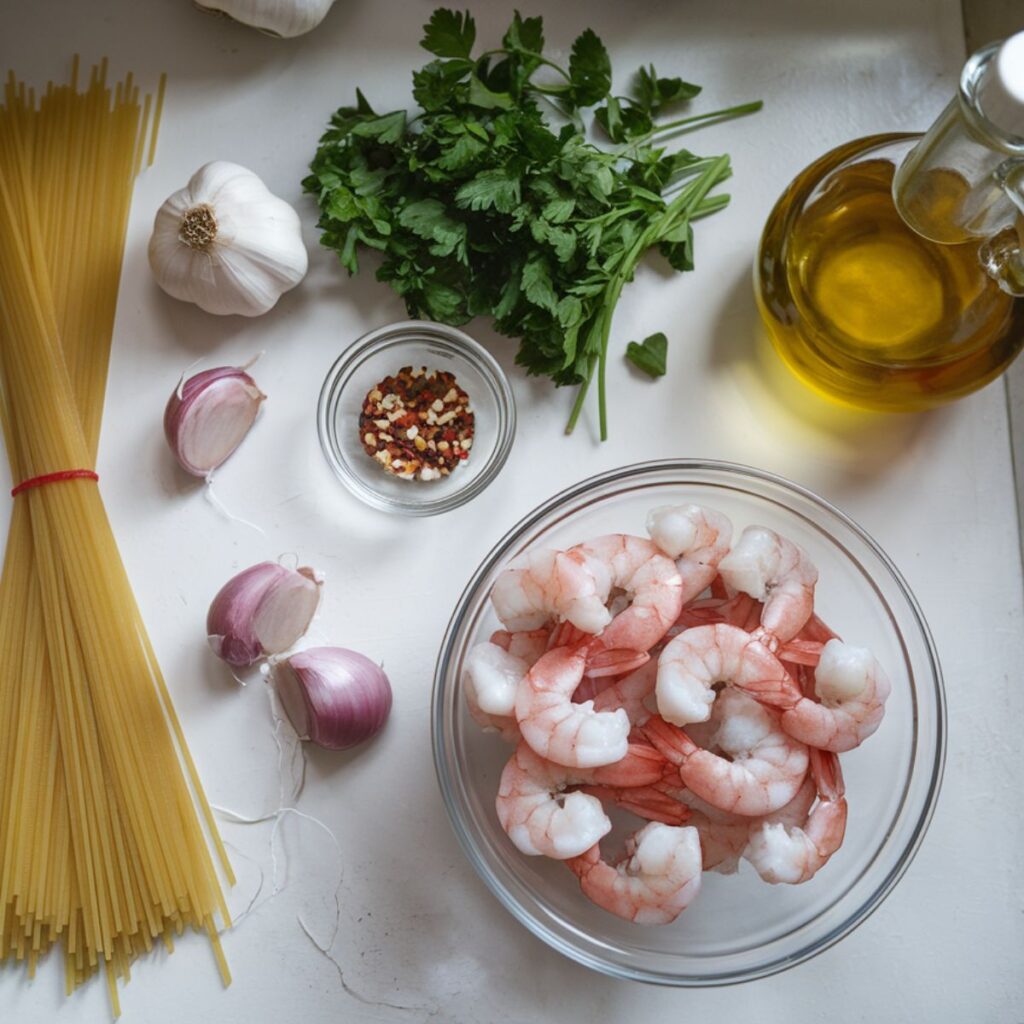 Easy Spaghetti Aglio e Olio with Shrimp -15-Minute Recipe