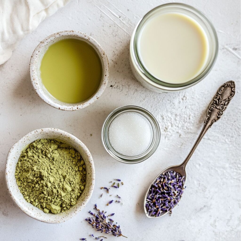 Iced Lavender Cream Oatmilk Matcha - Quick Calming Recipe