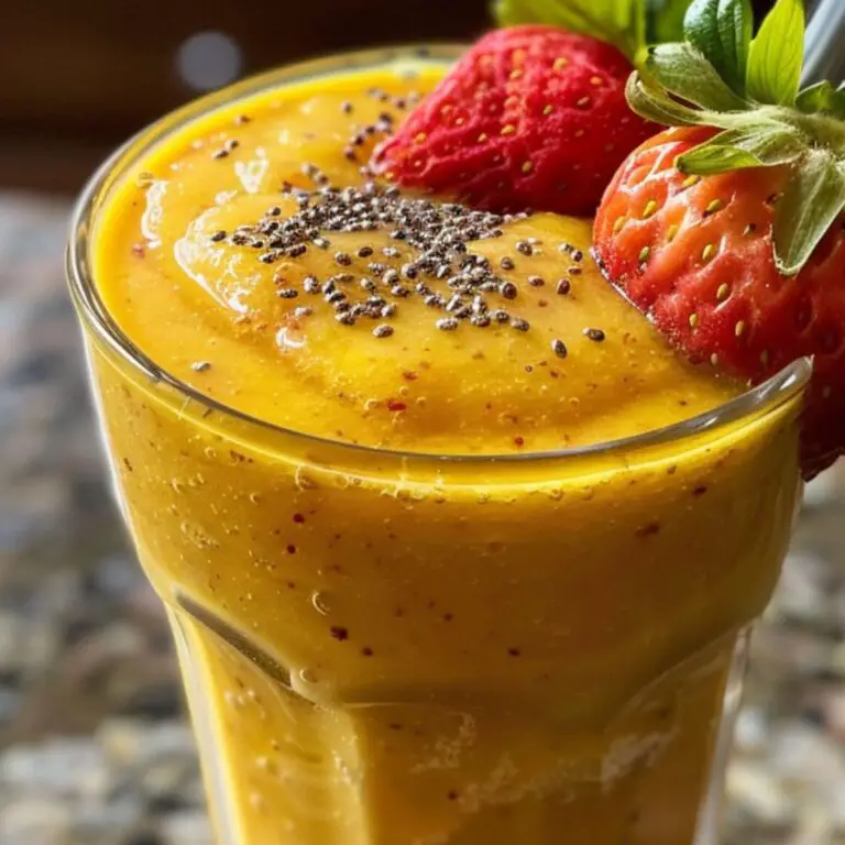 5-Minute Mango Strawberry Smoothie - Perfect & Nutritious