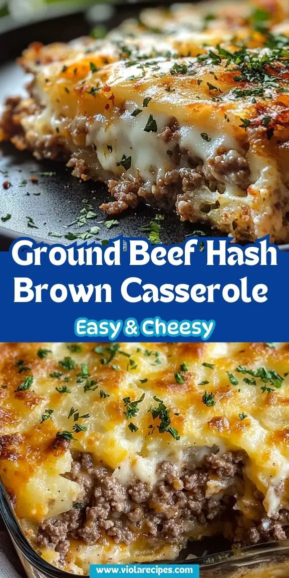 Easy Ground Beef Hash Brown Casserole -Ready in 45 Minutes!
