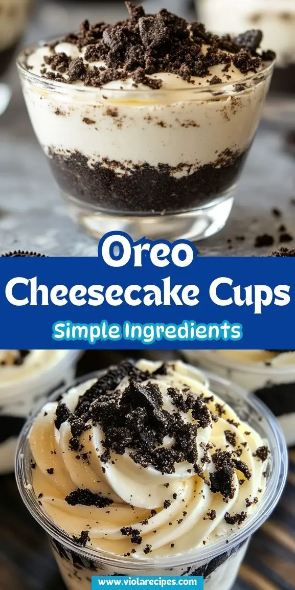 Easy No-Bake Oreo Cheesecake Cups – Ready in 15 Minutes!