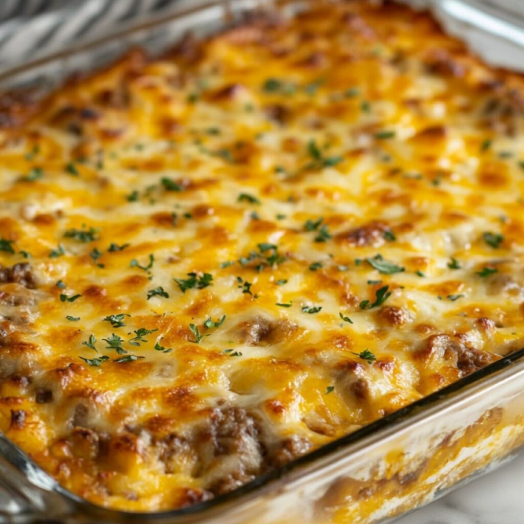Easy Ground Beef Hash Brown Casserole -Ready in 45 Minutes!