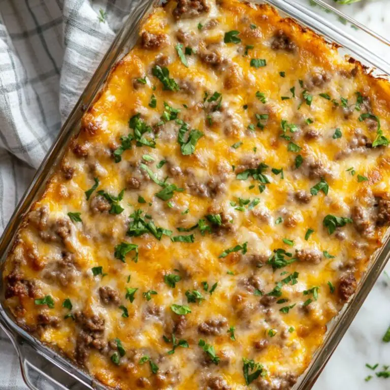 Easy Ground Beef Hash Brown Casserole -Ready in 45 Minutes!