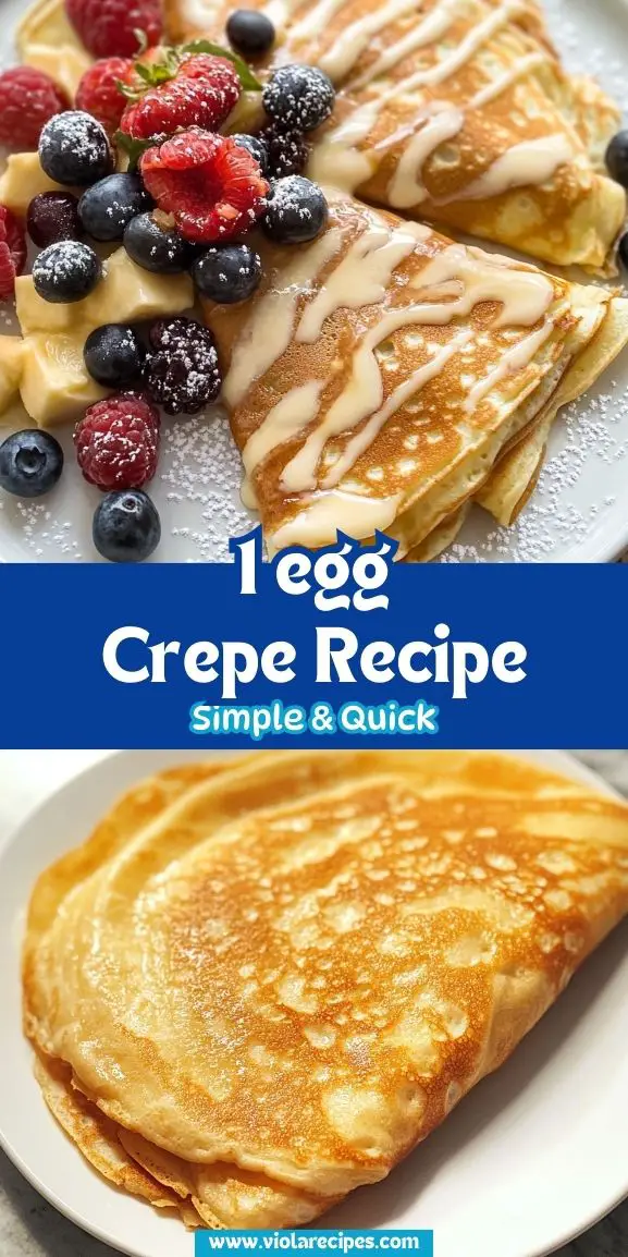 1 Egg Crepe Recipe - Thin, Delicious & Ready in Minutes