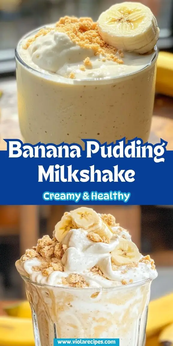 Banana Pudding Milkshake - 5-Min Perfect Southern treat!