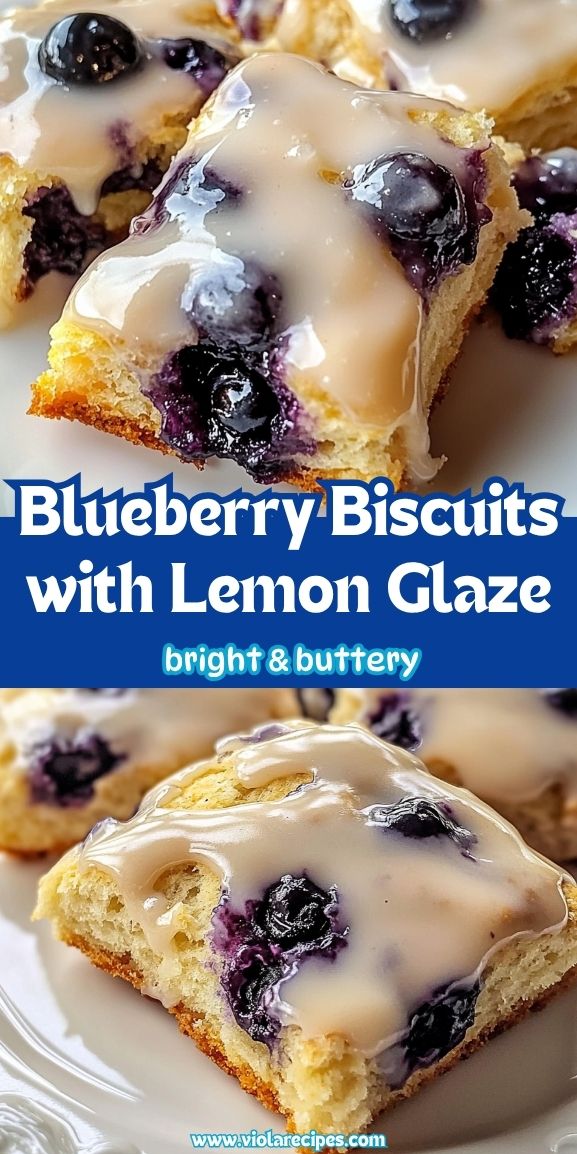 Easy Blueberry Biscuits with Lemon Glaze in just 30 min