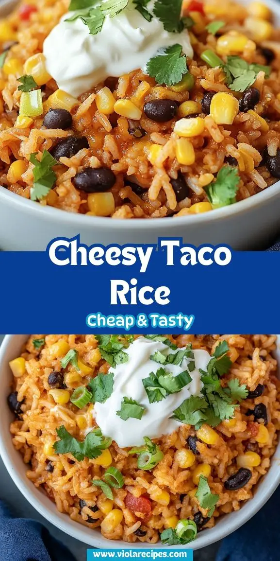 30-Minute Cheesy Taco Rice – One-Pot Family Favorite!