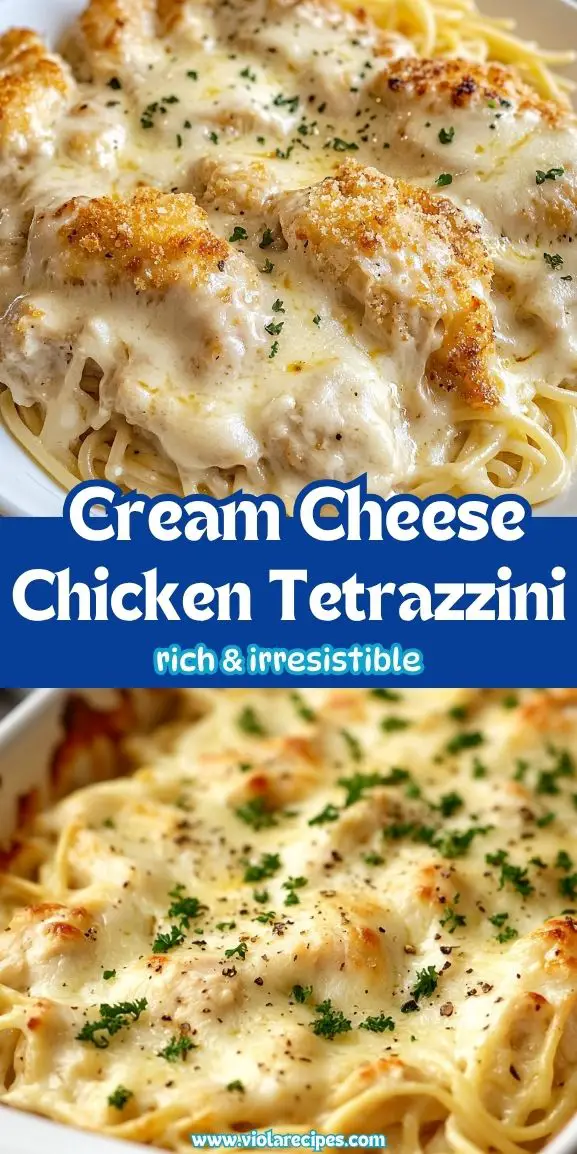 Easy Chicken Tetrazzini with Cream Cheese- In 45 Min