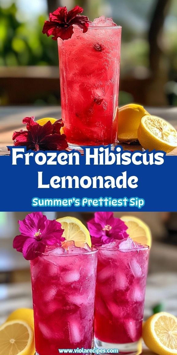 Frozen Hibiscus Lemonade - Easy Summer Drink in 30 minutes!
