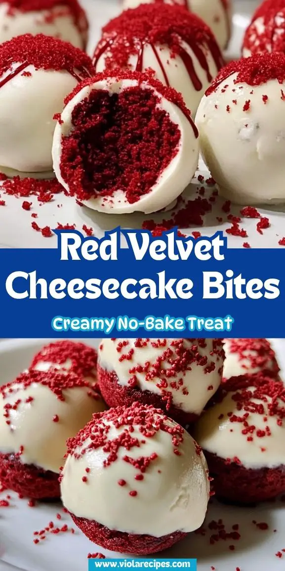 Red Velvet Cheesecake Bites - Easy Recipe Ready in 30 Min