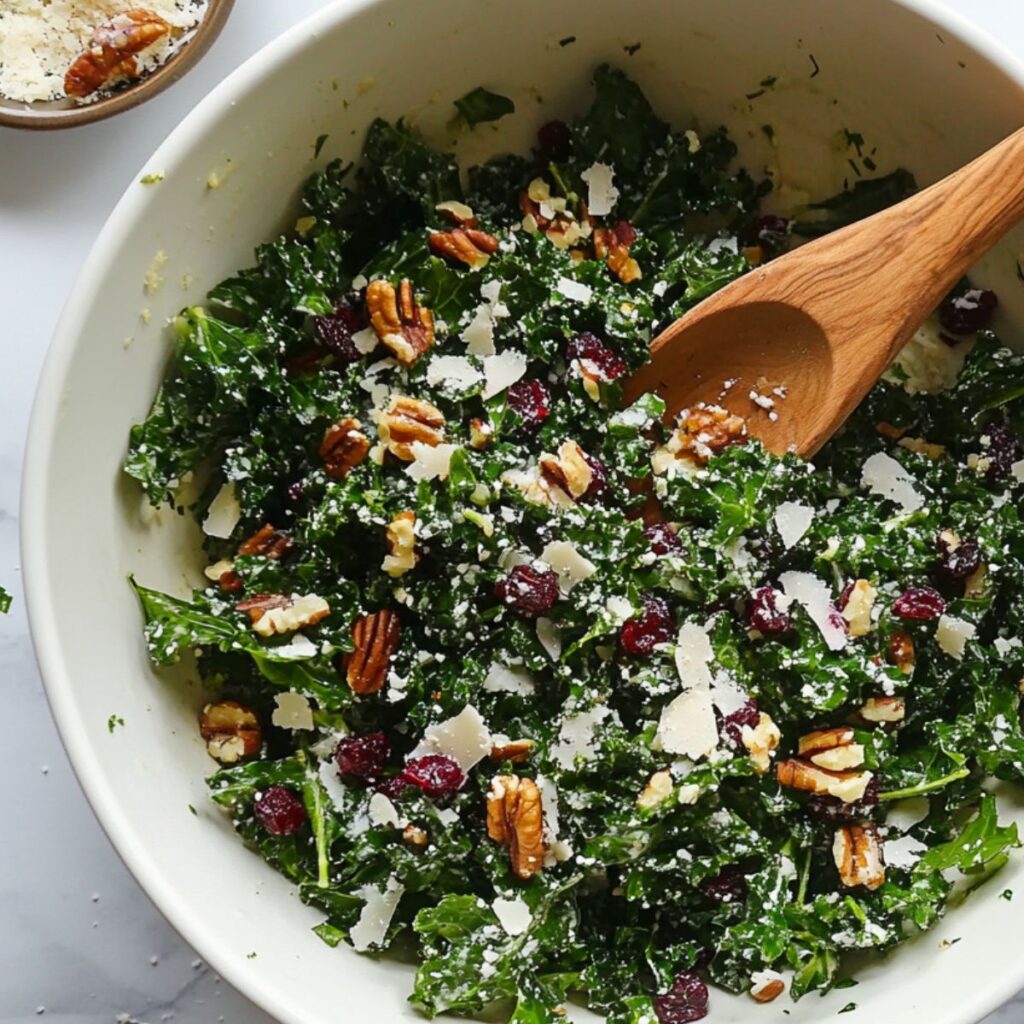 Easy Lemon Garlic Kale Salad in 15 minutes
