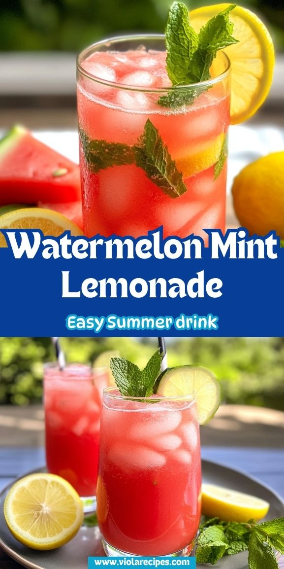 Refreshing Watermelon Mint Lemonade - Ready in 10 Minutes