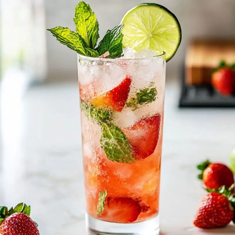 Fresh Strawberry Mojito Mocktail – Easy & Ready in 5 Min