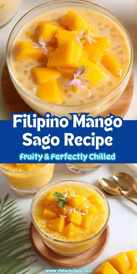 Filipino Mango Sago - Easy 4 Ingredient Dessert