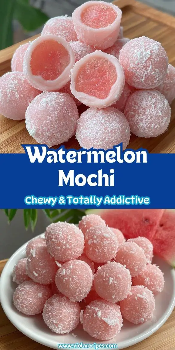 Watermelon Mochi – Easy 3 Ingredient Japanese Treats