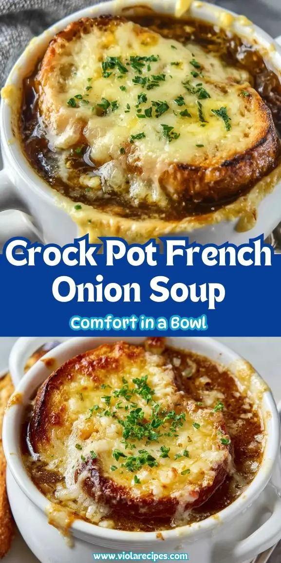 Crock Pot French Onion Soup Recipe ; Easy & Comforting