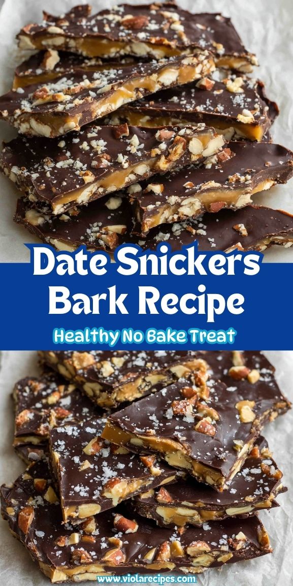5-Minute Date Snickers Bark Recipe ; Healthy & Irresistible