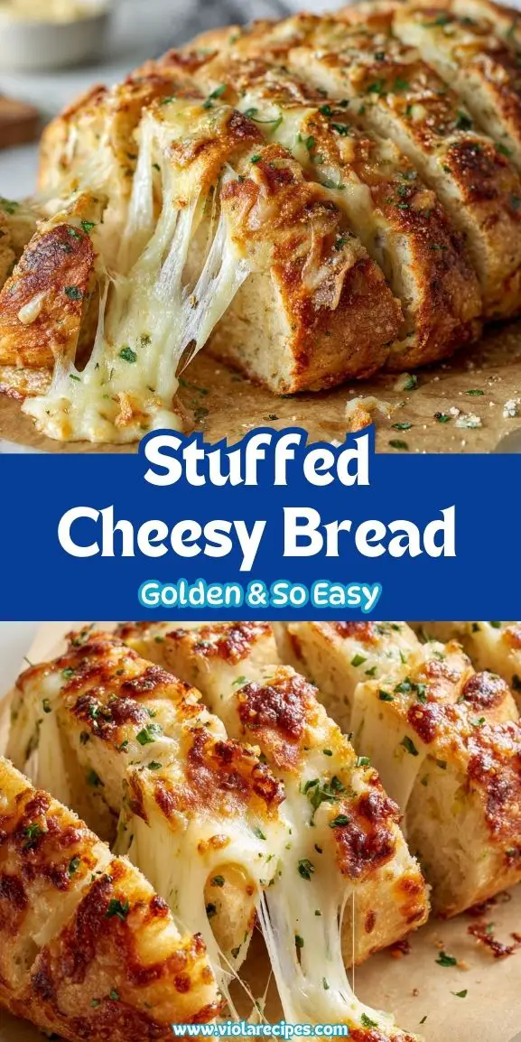 Stuffed Cheesy Bread - Easy 3-Ingredient Recipe