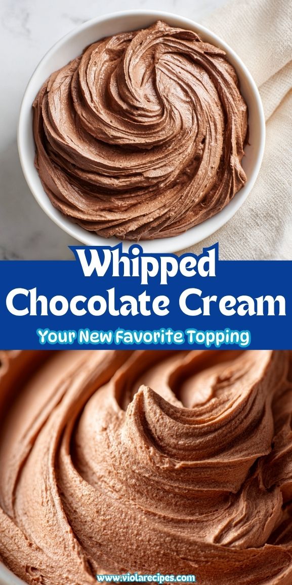 5-Min Whipped Chocolate Cream Recipe ; Rich & Fluffy Dessert